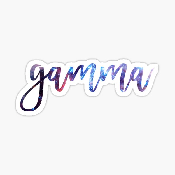 "gamma scripted galaxy" Sticker for Sale by thedoodlecoop | Redbubble