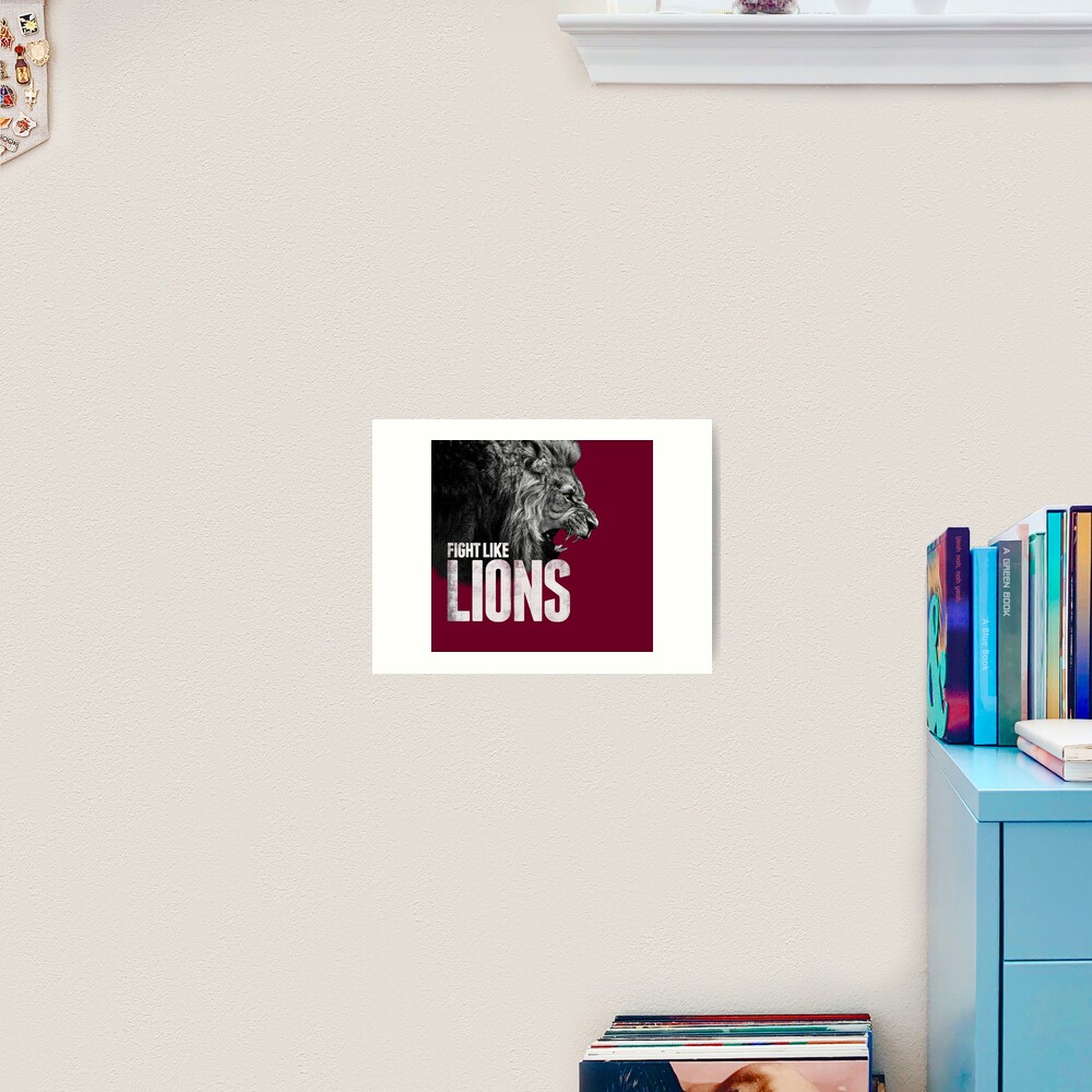 "Fight Like Lions AVFC" Art Print for Sale by fkndka | Redbubble