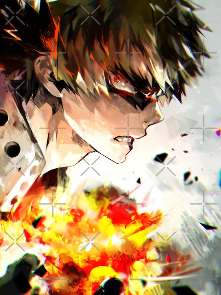 "The Burning Rage Of Bakugo Katsuki" iPhone Case for Sale by ...