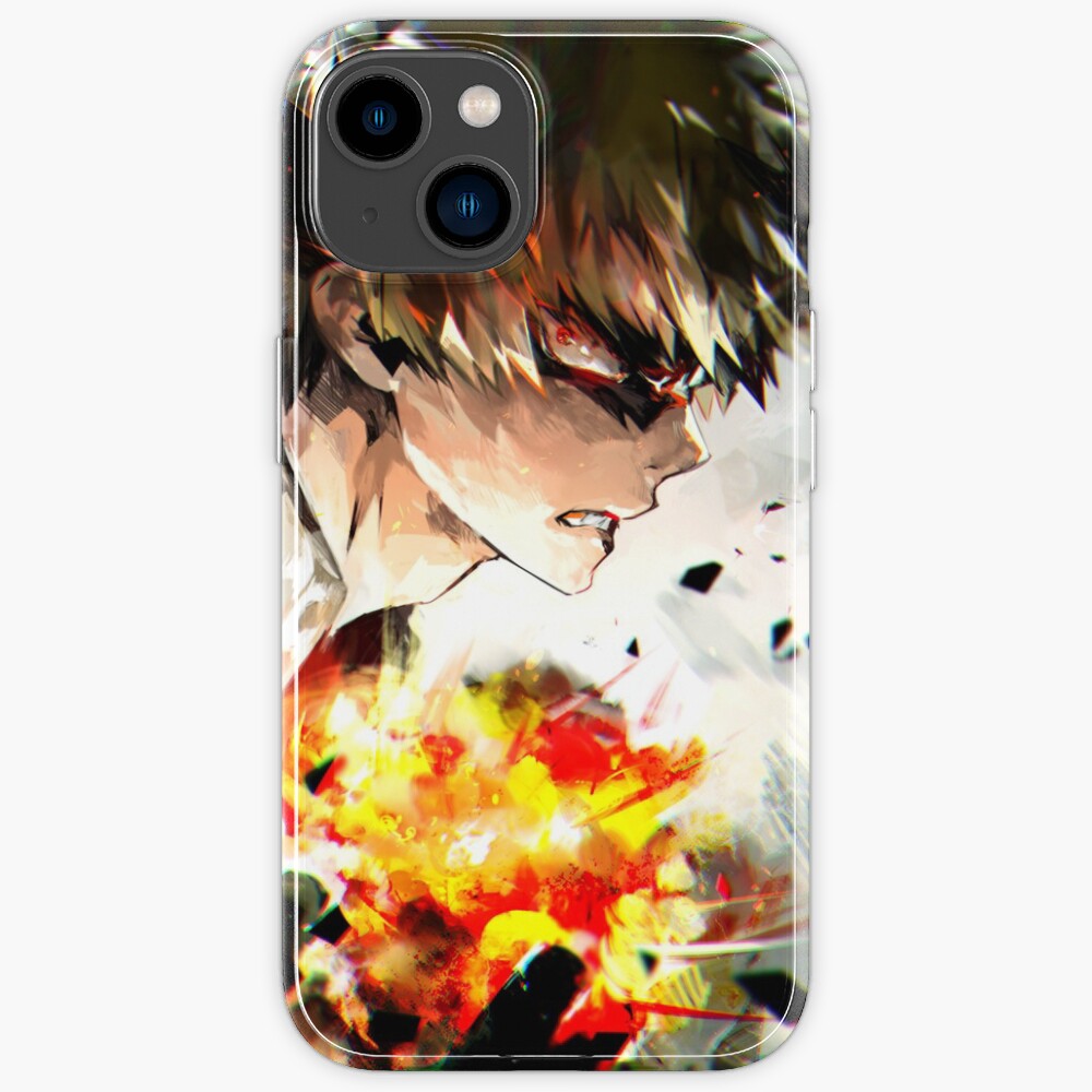 "The Burning Rage Of Bakugo Katsuki" iPhone Case for Sale by ...