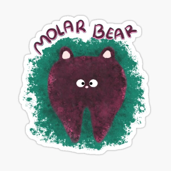 "Molar Bear " Sticker for Sale by TamaraArauz | Redbubble