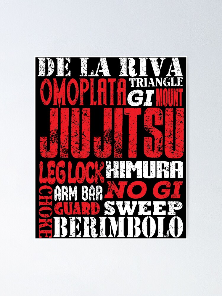 "Jiu Jitsu Terminology Words" Poster by samuraijiujitsu | Redbubble