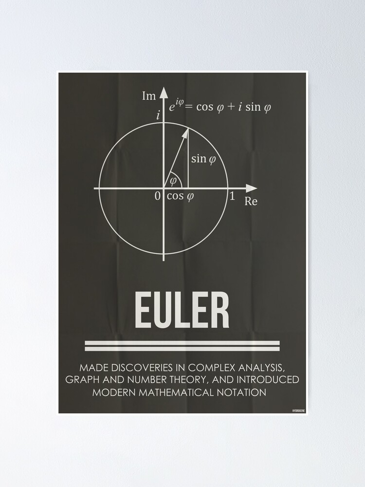"EULER - Mathematicians Collection" Poster for Sale by Hydrogene ...