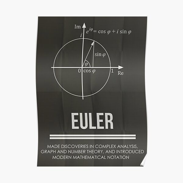 "EULER - Mathematicians Collection" Poster for Sale by Hydrogene ...
