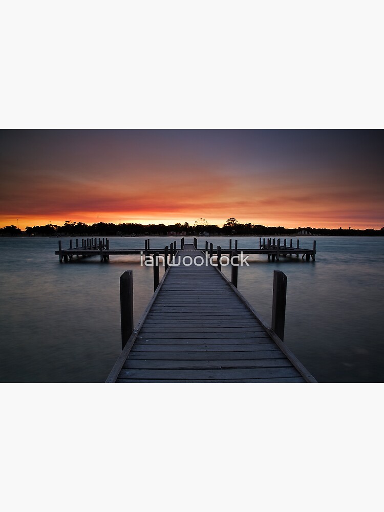 "Sunset over Mandurah Jetty" Framed Art Print for Sale by ianwoolcock ...