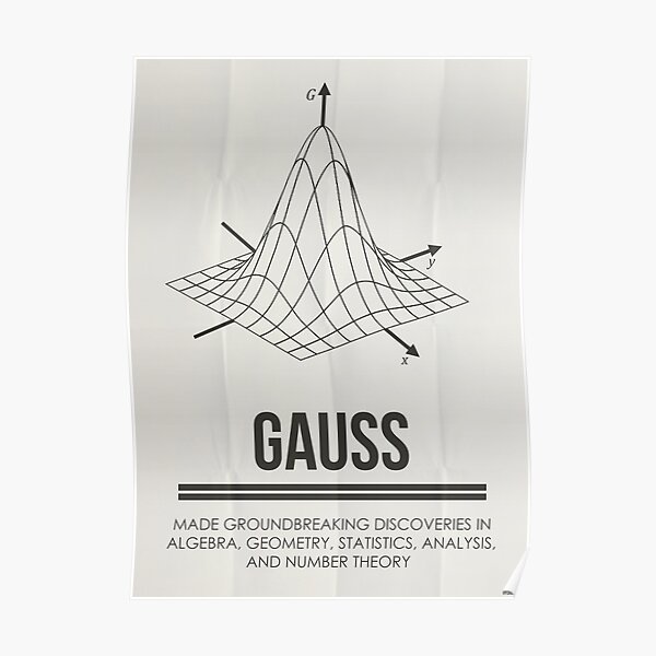 "GAUSS - Mathematicians Collection" Poster for Sale by Hydrogene ...