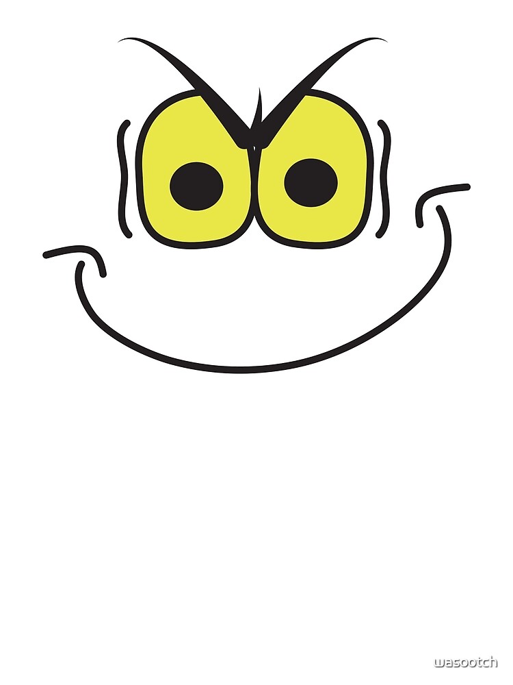 "evil super villain genius mischievous smiley face" by wasootch | Redbubble