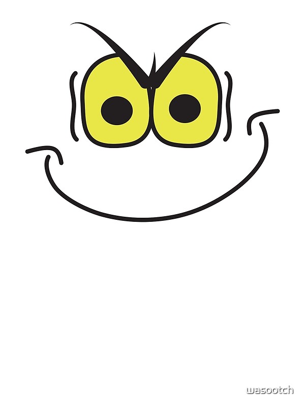 "evil super villain genius mischievous smiley face" by wasootch | Redbubble