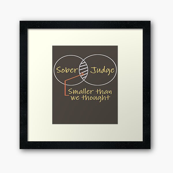 "As Sober as a Judge" Framed Art Print for Sale by SpiritStudio | Redbubble