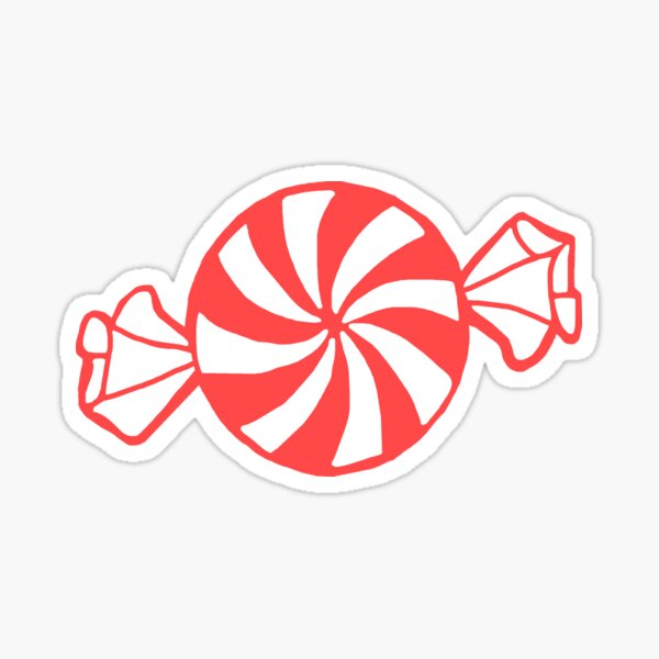 "Red Peppermint" Sticker for Sale by Rocket-To-Pluto | Redbubble