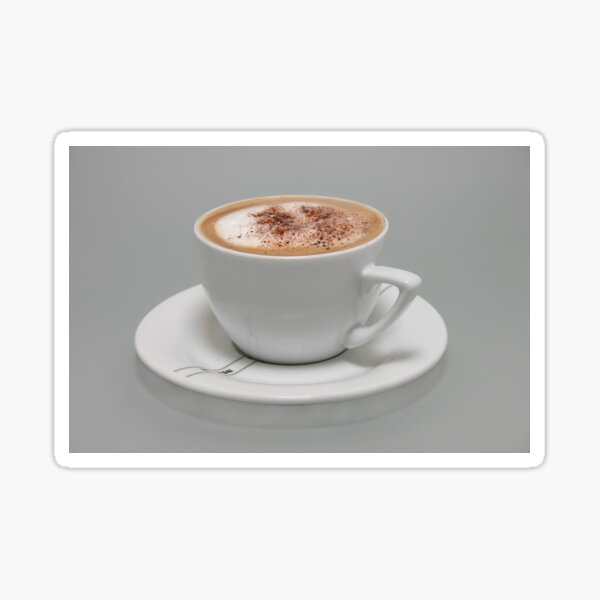 "Cappucino in white cup" Sticker for Sale by fotorobs | Redbubble
