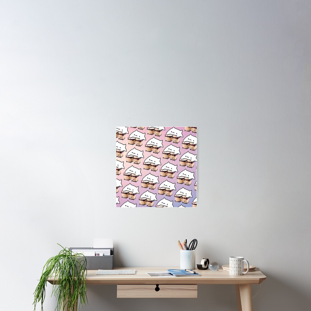 "Bongo Cat Pattern" Poster by backgroundsmia | Redbubble