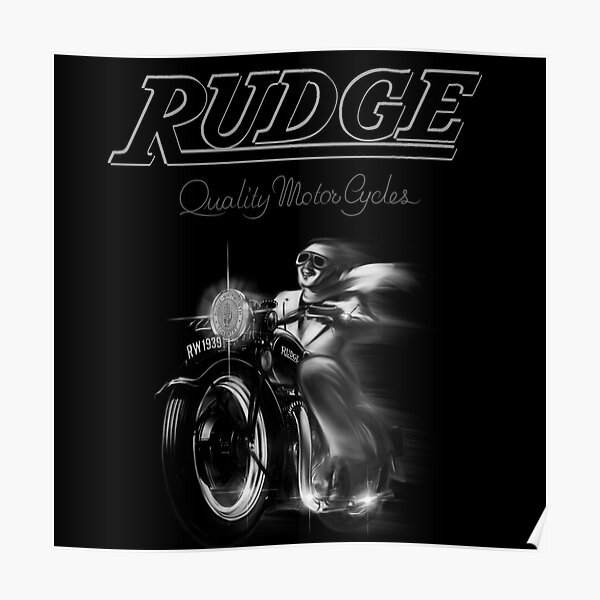 "Vintage Rudge Motorcycle Advertising By MotorManiac" Poster for Sale ...