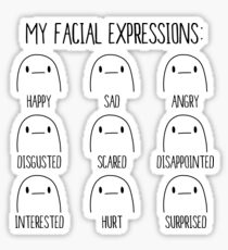 Facial Expression Stickers | Redbubble
