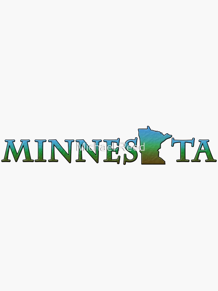"Minnesota State Label with State Outline" Sticker for Sale by gorff ...