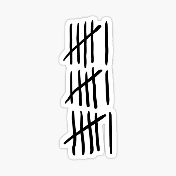 Tally Marks Stickers | Redbubble