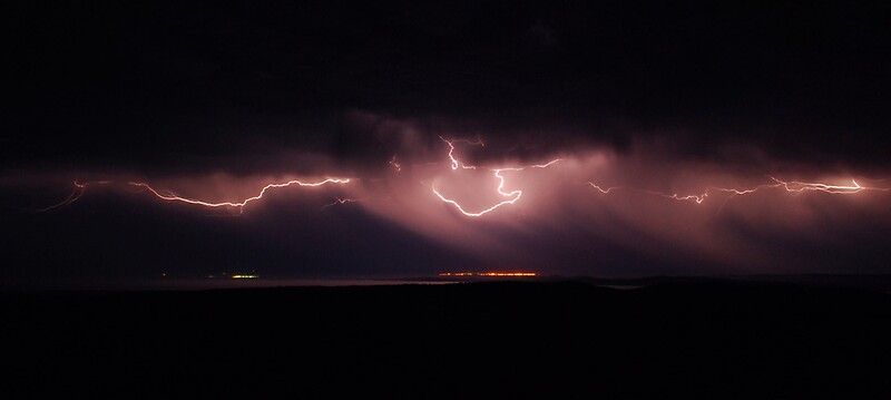 "Sheet lightning over Port Germain" by Wayne England | Redbubble
