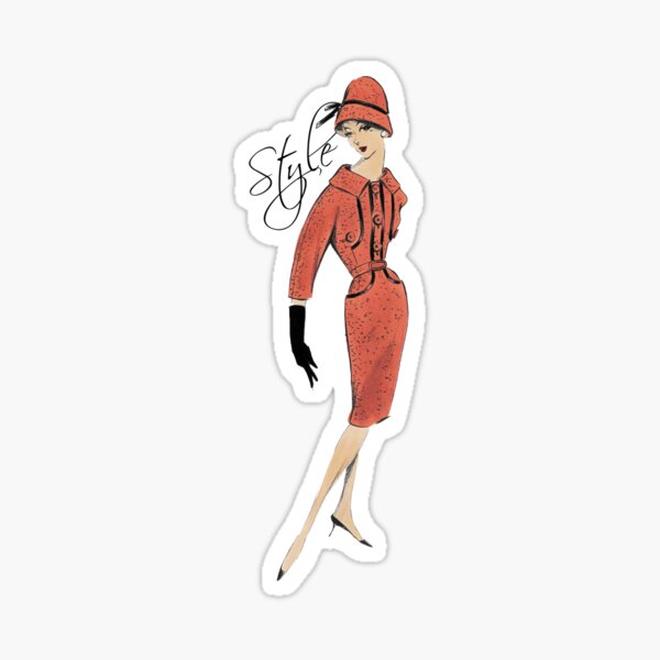 "50s Style" Sticker for Sale by HeritageScrap | Redbubble