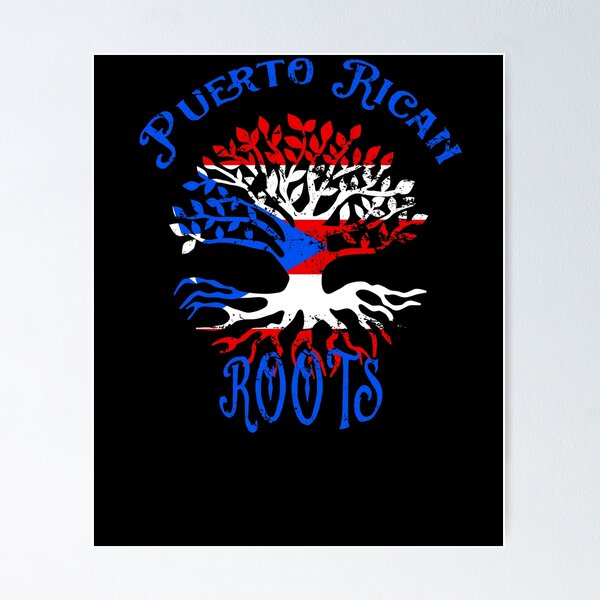 "Puerto Rican Roots Family Tree Flag Ancestry Heritage" Poster for Sale ...