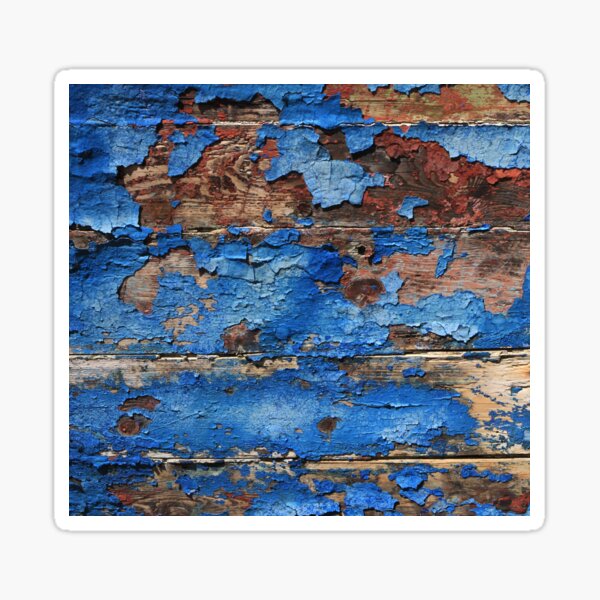 "Blue Paint Chipped" Sticker by pinkarmy25 | Redbubble