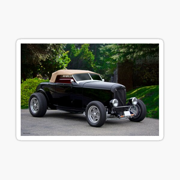"1932 Ford 'HiBoy' Hot Rod Roadster" Sticker for Sale by DaveKoontz ...