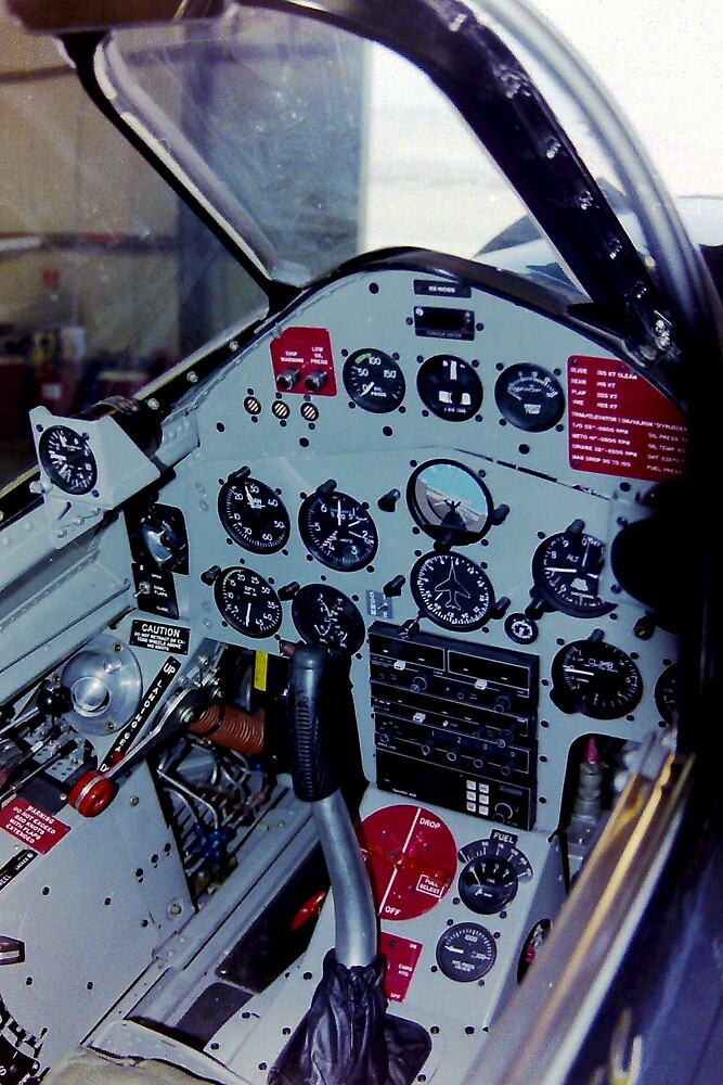 "Cockpit of Grumman F8F Bearcat" by Mike Edwards | Redbubble
