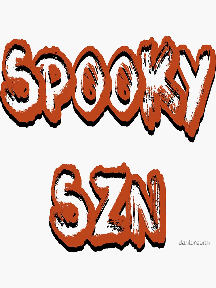 "Spooky Szn" Sticker for Sale by danibreann | Redbubble