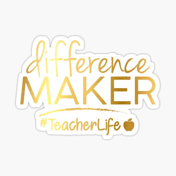 "DIFFERENCE MAKER" Sticker for Sale by PopArtDesigns | Redbubble