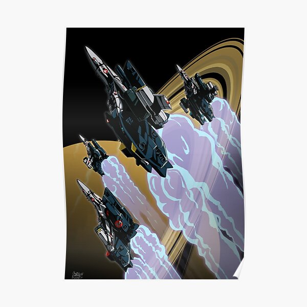 "Skull Squadron over Saturn" Poster for Sale by aspleniastudioz | Redbubble