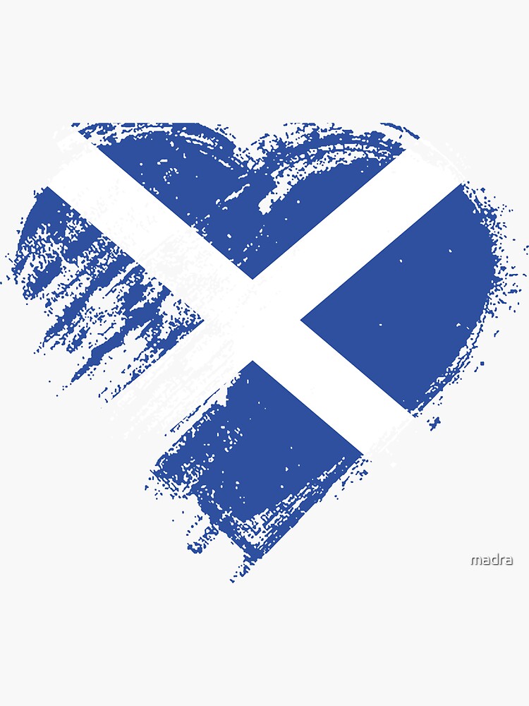 "Grungy I Love Scotland [Saltire] Heart Flag" Sticker for Sale by madra ...