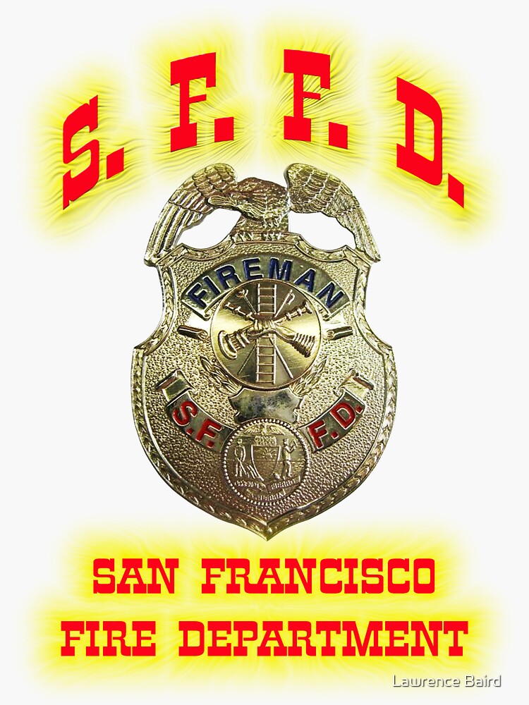 "SFFD" Sticker by lawrencebaird | Redbubble