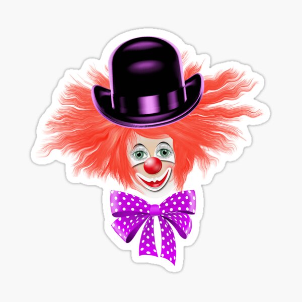 "Happy Clown - cheeky little fella here to make you smile" Sticker for ...