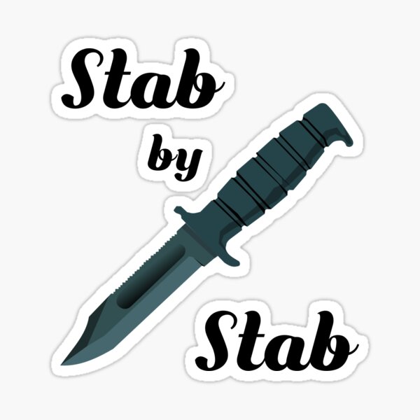 "Stab by Stab Counter Strike Knife Joke" Sticker for Sale by Dator ...