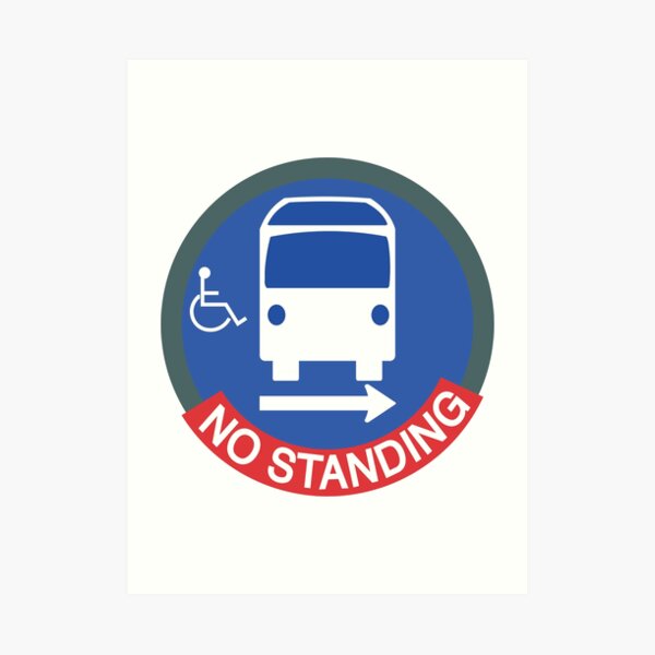 "New York City Bus Stop Sign" Art Print by Tom-Orrow | Redbubble