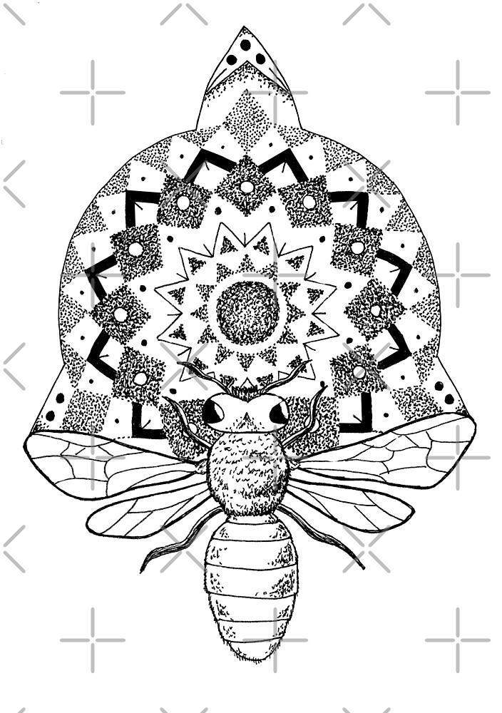 "Bee Mandala" by georgiamason | Redbubble