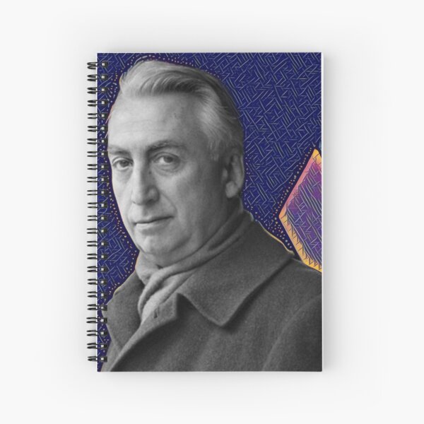 "Roland Barthes - stylized" Spiral Notebook for Sale by jaxxmc | Redbubble