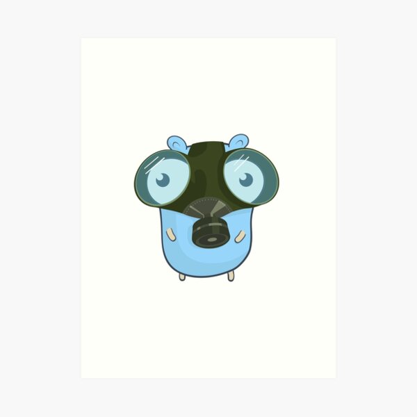 "The Go Gopher: Gas Mask" Art Print by hellkni9ht | Redbubble
