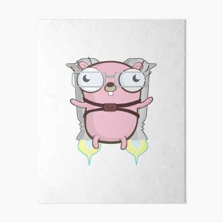 "The Go Gopher: Pink Gopher with Jet Pack" Art Board Print for Sale by ...