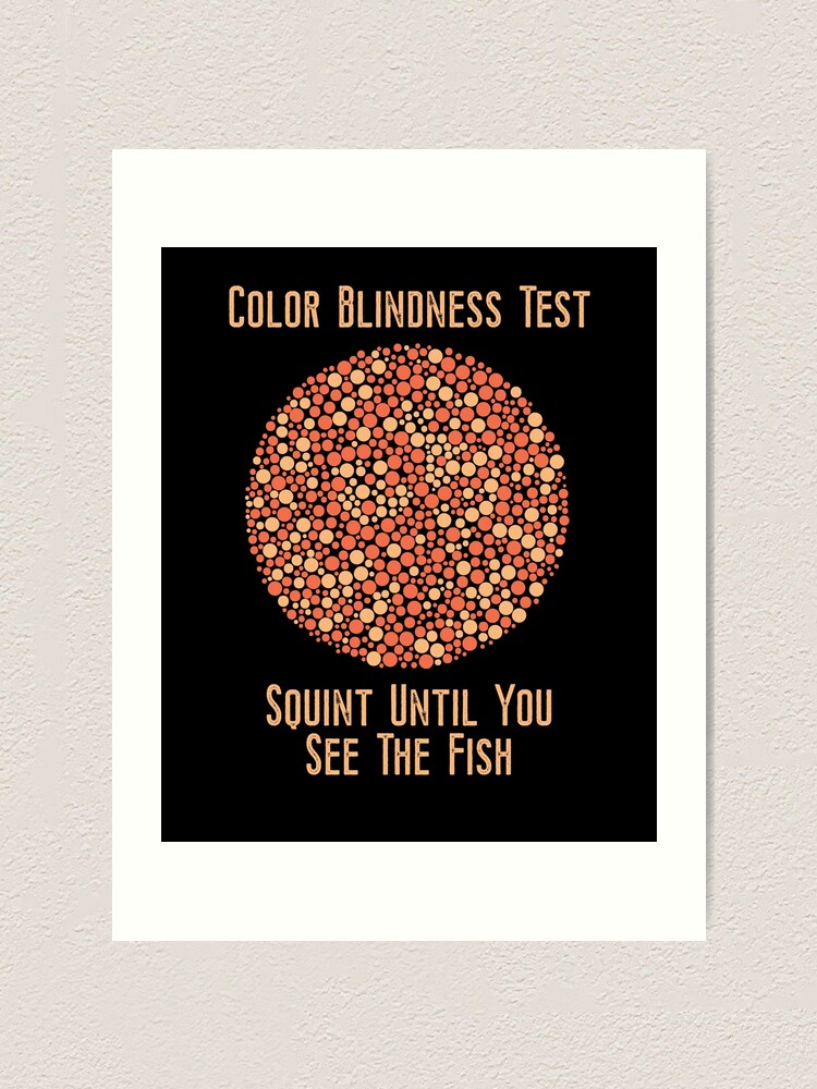 "Funny Color Blindness Test Joke" Art Print for Sale by gorillamerch ...