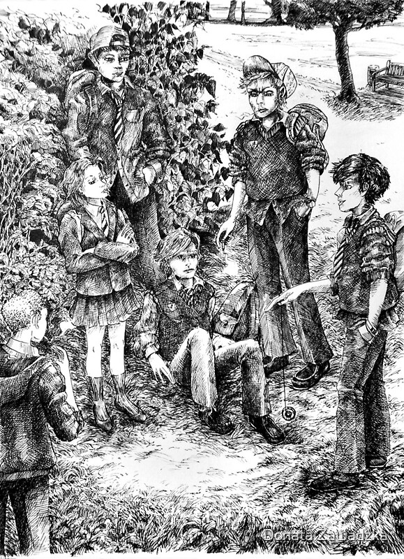 "Bullies - ink illustration" by Donata Zawadzka | Redbubble