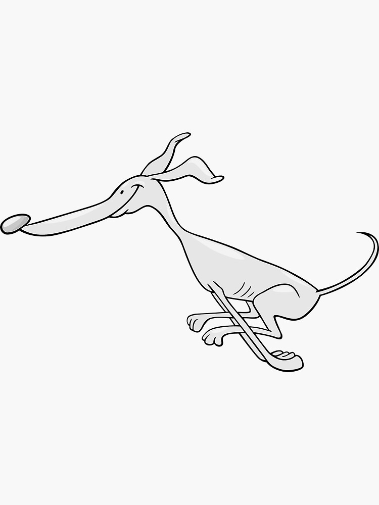 "Running Greyhound Sticker - The Boy With The Greyhound Tattoo" Sticker ...