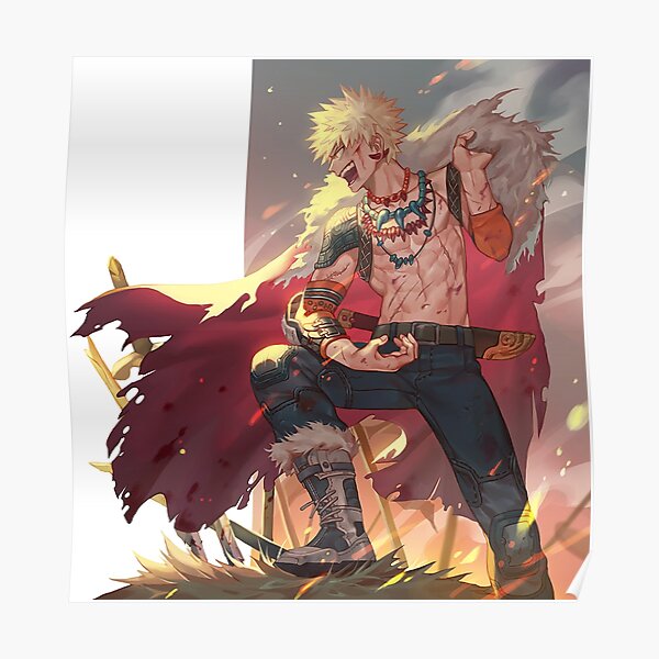 Bakugou Boom Wall Art | Redbubble