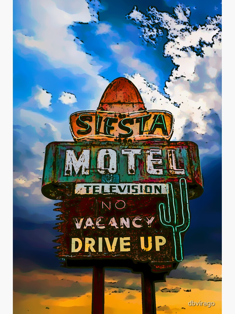 "Siesta Motel Art" Sticker for Sale by dbvirago | Redbubble