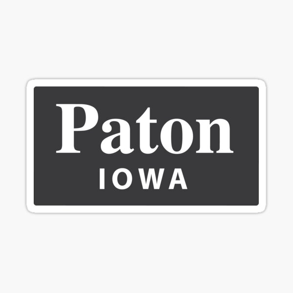 "Paton, Iowa" Sticker by EveryCityxD2 | Redbubble