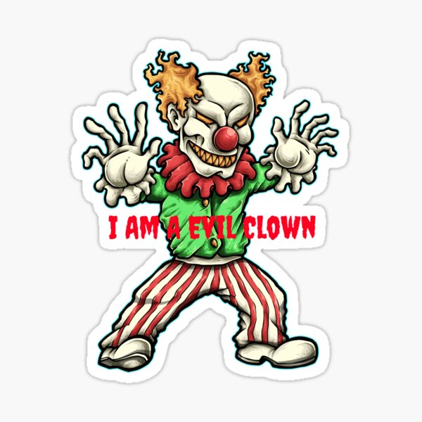 Evil Clown Stickers | Redbubble