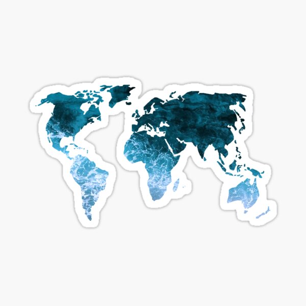 Continents Globe Map World Stickers | Redbubble