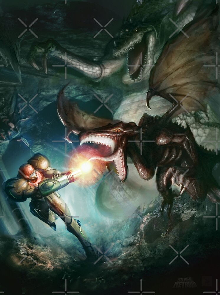 "Samus Aran VS. Ridley - The Final Encounter" by KrowsDigital | Redbubble