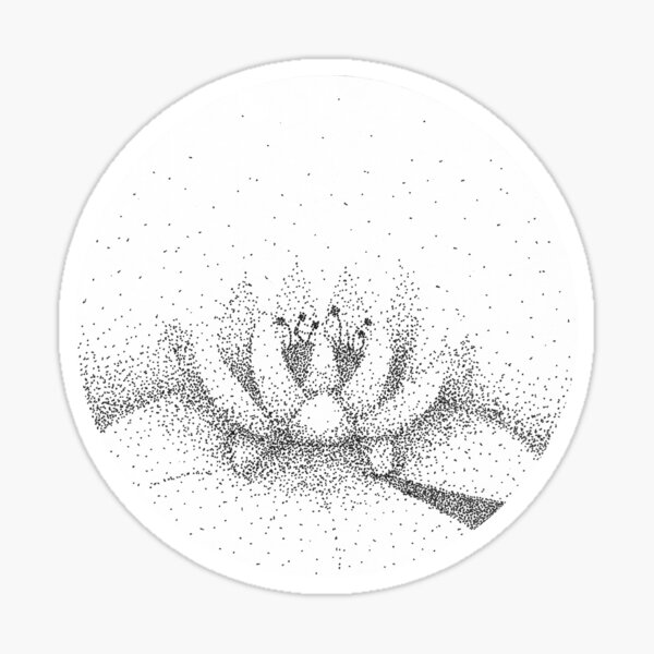 "Stipple Water Lily" Sticker for Sale by smileymaste | Redbubble