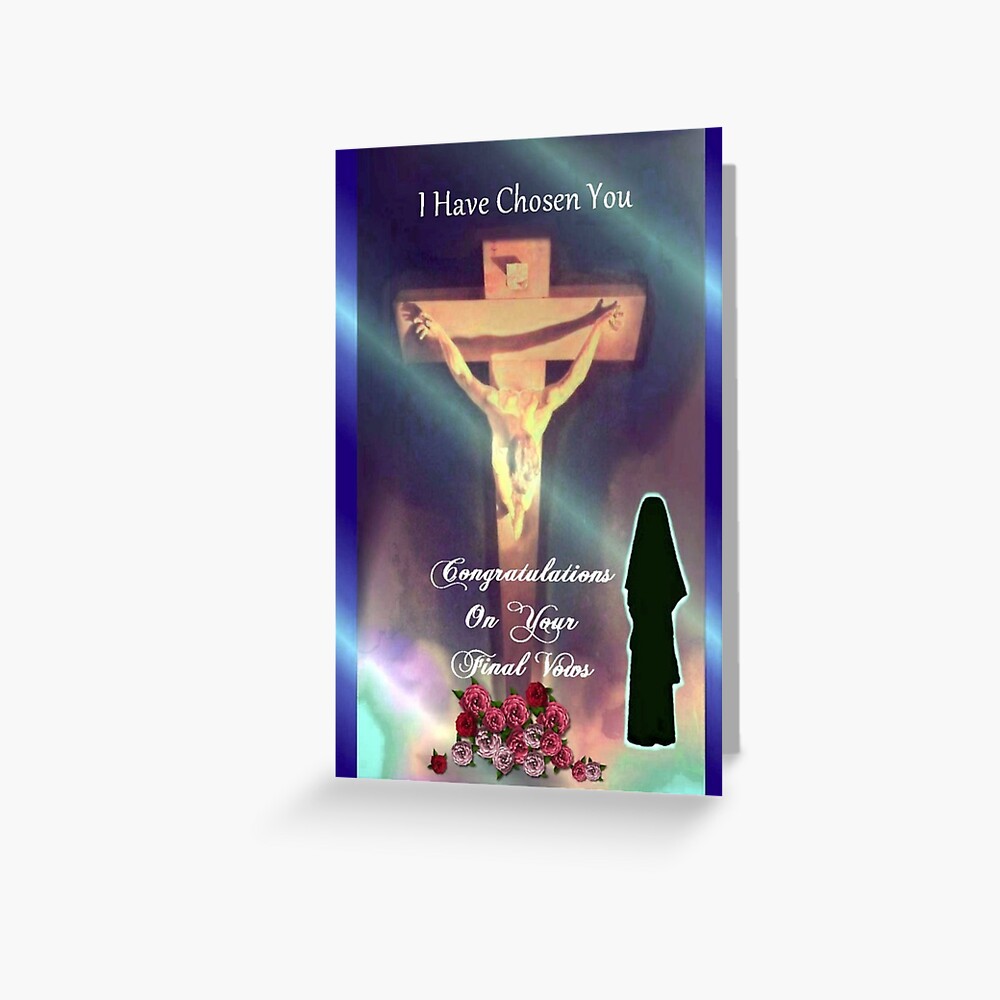 "Nun Final Vows Greeting Card religious profession" Greeting Card for ...