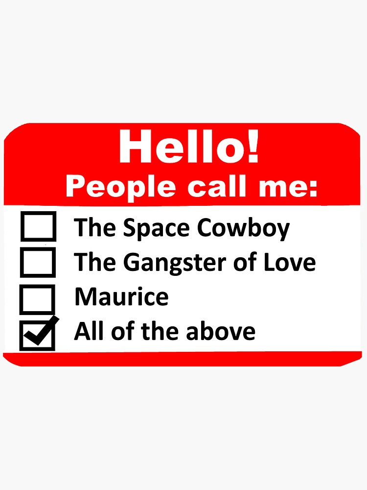 "Hello People Call Me - Name Tag" Sticker for Sale by BankrobberGus ...